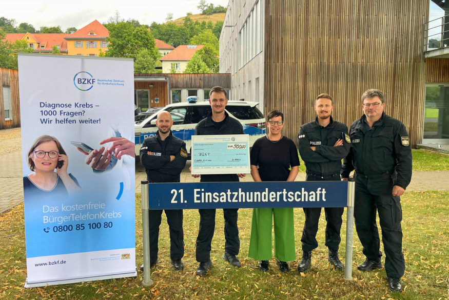 Spende der Bereitschaftspolizei Eichstätt fließt in Präventionsprojekt des BZKF - BZKF